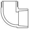 CODO 90º CEMENTAR- ROSCA EXTERIOR PVC C40 | VALCO INDUSTRIAL