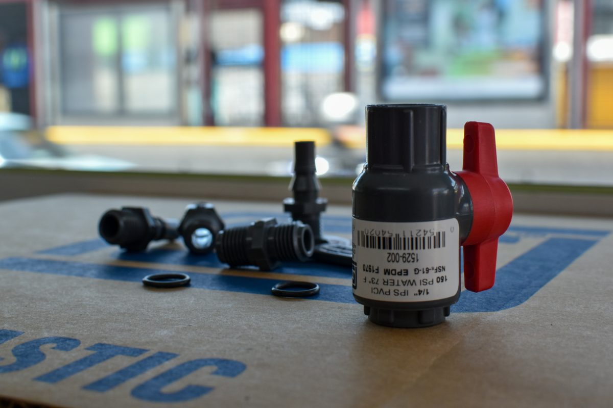 1529-002 PVC LAB VALVE EPDM W-ADAPTER KIT-28 | VALCO INDUSTRIAL