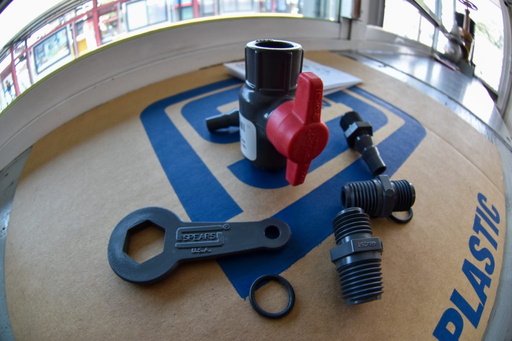 1529-002 PVC LAB VALVE EPDM W-ADAPTER KIT-8 | VALCO INDUSTRIAL