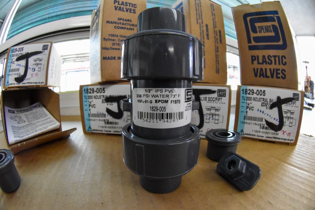 1829-005 PVC TU2K IND BALVLV SOC FPT EPDM-5 | VALCO INDUSTRIAL